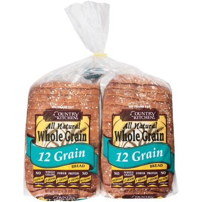 Country Kitchen 12 Whole Grain Bread (24 oz., 2 pk.) - Sam's Club