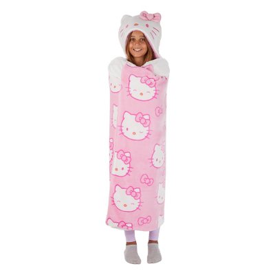 Click here for Kids 40x50 Hooded Throw  Plush with Faux Fur Linin... prices