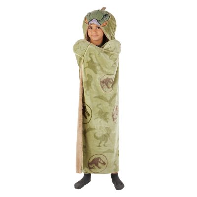 Click here for Kids 40x50 Hooded Throw  Plush with Faux Fur Linin... prices