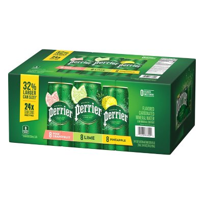 Perrier Carbonated Mineral Water Variety Pack (11.15 fl. oz., 24 pk.) - Sam's Club