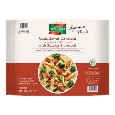 Seviroli Sausage and Broccoli Skillet Meal with Cauliflower Pasta ...