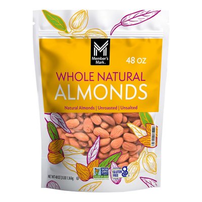 Click here for Members Mark Natural Whole Almonds  3 lbs. prices