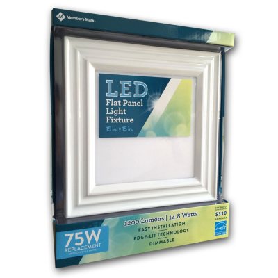 Member's Mark Dimmable 15" x 15" LED Flat-Panel Light Fixture (1200 ...