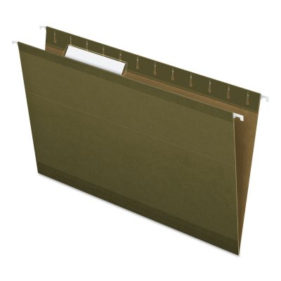 Pendaflex 1/3 Tab Hanging File Folders, Standard Green (Legal, 25 ct ...