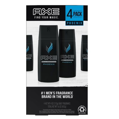 AXE Daily Fragrance Body Spray, Phoenix (4 oz., 4 pk.) - Sam's Club