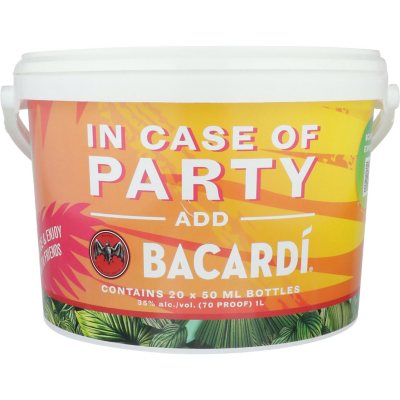 BACARDI PARTY BUCKET 20/50ML - Sam's Club