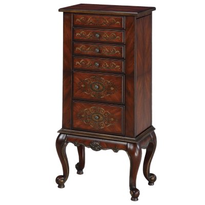 Masterpiece Faux Cherry Parquet Jewelry Armoire - Sam's Club