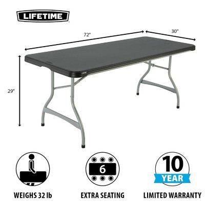 Lifetime 6 foot folding table store