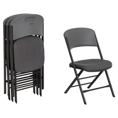 Lifetime 480426 Padded Commercial Folding Chair 4 Pack Gray