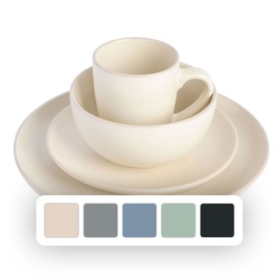 Home Rockaway 32 Piece Dinnerware Set  Service for 8 - Beige