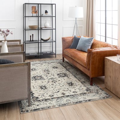 Quattro Lhasa Gray and Taupe Area Rug, Assorted Sizes - Sam's Club