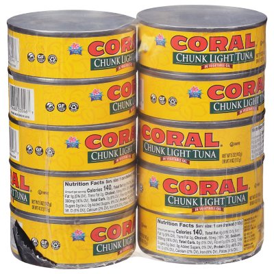 Click here for Coral Chunk Light Tuna in Oil 5 oz.  10 pk. prices