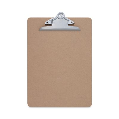 Universal Hardboard Clipboard, 1.25" Clip Capacity, Brown, 3/Pack ...