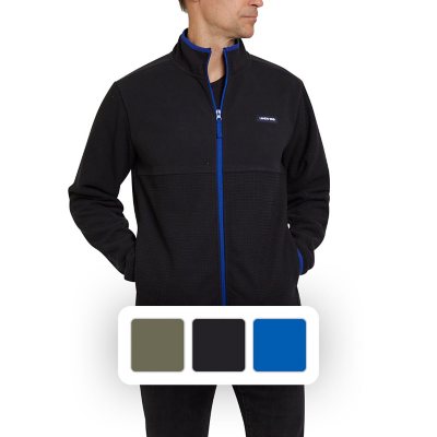 Lands' End Men's Grid Fleece Zip-Up Jacket - Sam's Club