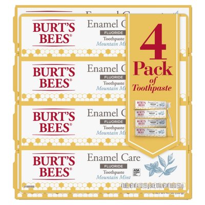 Burt's Bees Enamel Care Mountain Mint Toothpaste with Fluoride (4.7 oz ...
