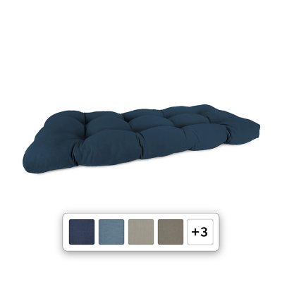 Click here for Sunbrella 44 x 18 Outdoor Wicker Settee Bench Cush... prices