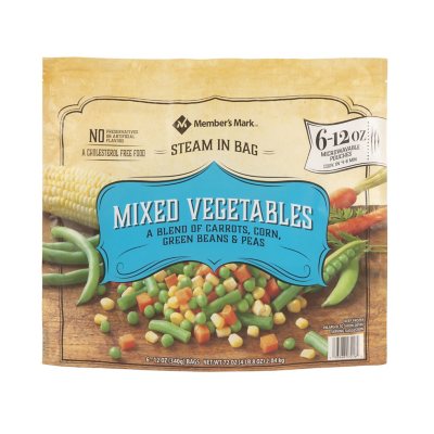 Member's Mark Mixed Vegetables, Frozen (12 oz. pouch, 6 ct.) - Sam's Club