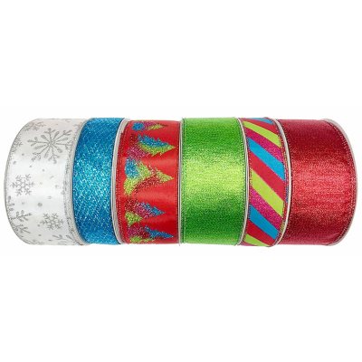 Member?s Mark 6-Pack Premium Wired Ribbon (Holiday Bash) - Sam's Club