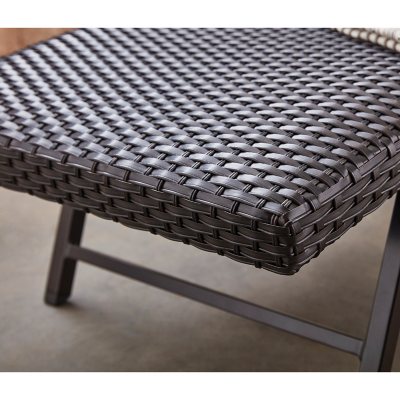 Member s Mark Padded Wicker Chaise Brown Sam s Club