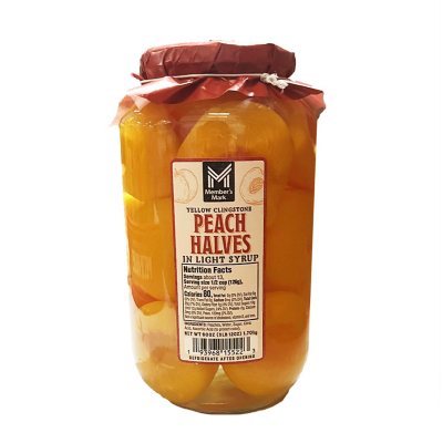 Member's Mark Yellow Clingstone Peach Halves in Light Syrup, 60 oz ...