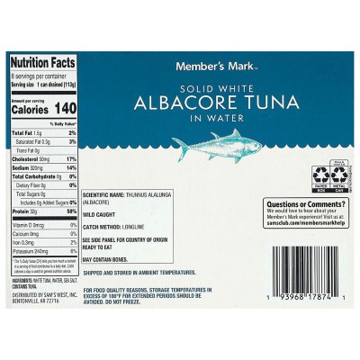 Tuna Food Label