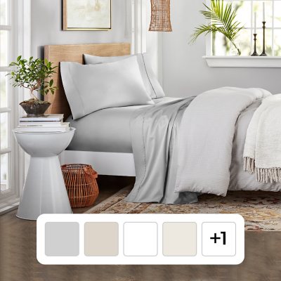 Click here for Members Mark Organic Cotton Sheet Set-Queen -Soft... prices