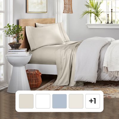 Click here for Members Mark Organic Cotton Sheet Set-King -Stone... prices