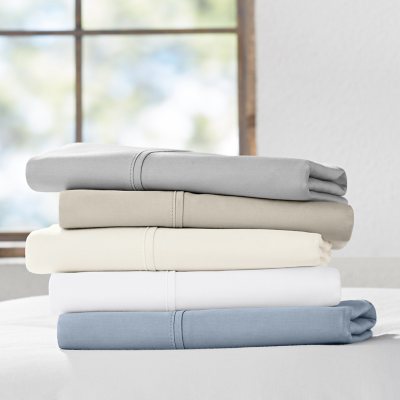 Click here for Members Mark Organic Cotton Sheet Set-King-Blue Cr... prices