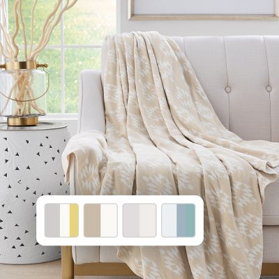 Click here for Members Mark Recycled Knit Throw  60 x 70- Beige A... prices