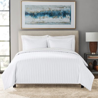 Click here for Members Mark 700TC Queen Duvet Set  Striped-Artic... prices