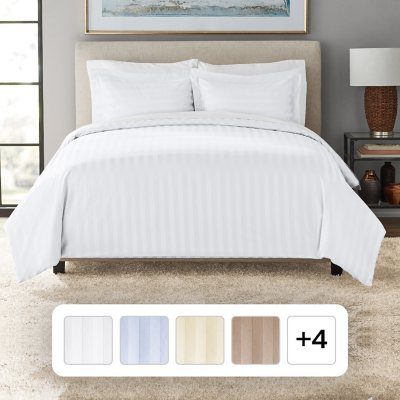 Click here for Members Mark 700TC Queen Duvet Set  Striped-Artic... prices