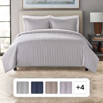 Click here for Members Mark 700TC Queen Duvet Set  Striped-Soft S... prices