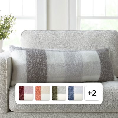 Click here for Members Mark Decorative Pillow  14 x 36-Gray:- Gra... prices