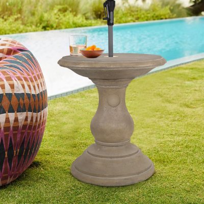 Concrete umbrella side table store