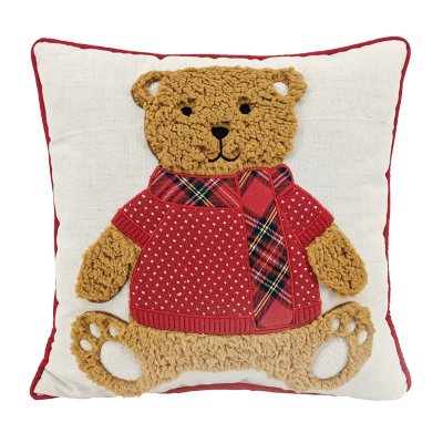 Click here for Members Mark Holiday Accent Pillow:- Bear prices