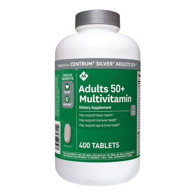 Member's Mark Adults 50+ Multivitamin Dietary Supplement Tablets 400 ct ...