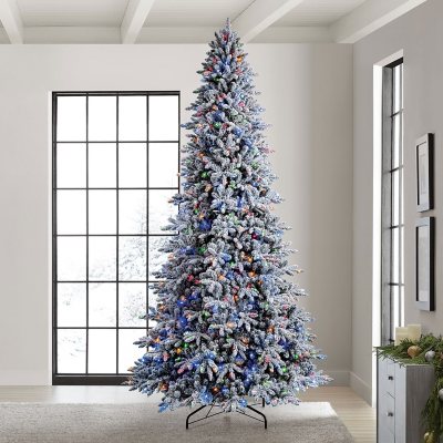 Member s Mark 12 1 000 LED Pre lit Flocked Aspen Pine Christmas Tree Sam s Club