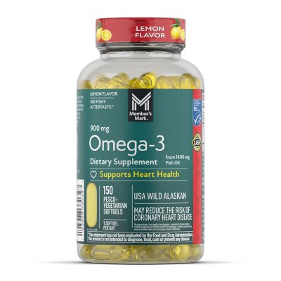 Member's Mark 900 mg Omega-3 from Fish Oil Softgels, 150 ct. - Sam's Club