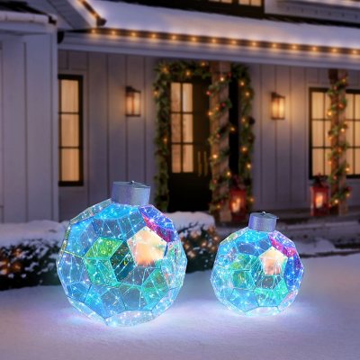 Member's Mark Pre-Lit Prismatic Ornaments, Set of 2 - Sam's Club