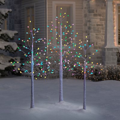 Member's Mark Set of 3 Pre-Lit Blossom Trees - Sam's Club