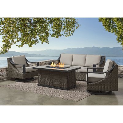 Member s Mark Harper Deep Seating Fire Set with Sunbrella Fabric 4pc