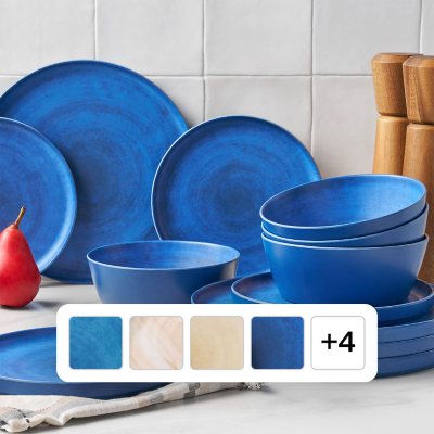 Gibson Home Everyday Essential Coupe 18-Piece Dinnerware Set, Service for 6, Choose Color - Sam ...