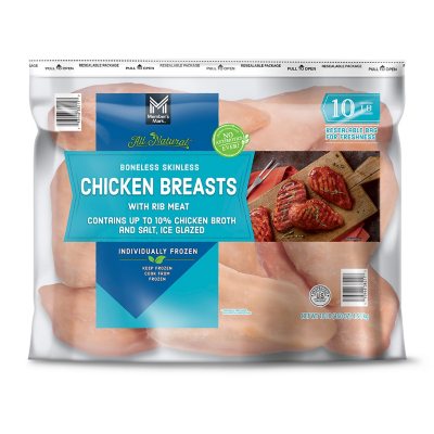 Member's Mark Boneless and Skinless Chicken Breasts, Frozen, 10 lbs ...
