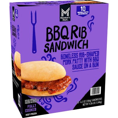 Member's Mark BBQ Rib Sandwich, Frozen, 10 ct. - Sam's Club