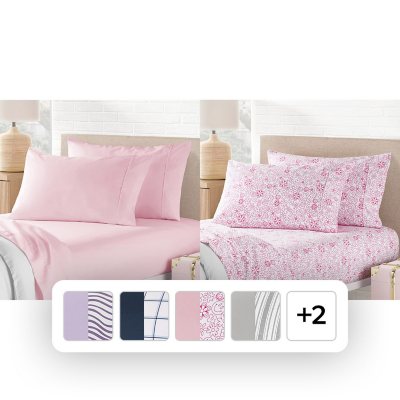 Member's Mark 8-Piece Soft Washed Sheet Set 2 Pack, Assorted Colors ...