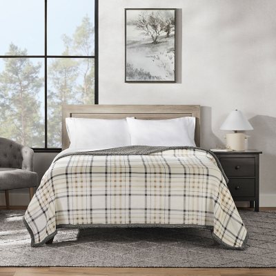 Click here for Members Mark Plush Blanket - Eastport Plaid:- East... prices