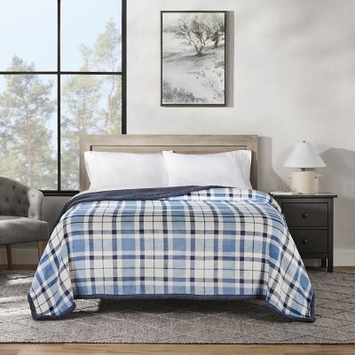 Click here for Members Mark Plush Blanket - Lakeside Plaid:- Lake... prices
