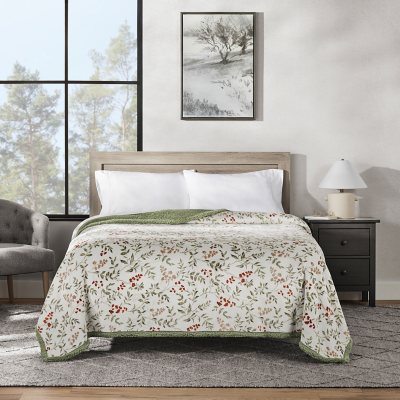 Click here for Members Mark Plush Blanket - Soft Leaves:- Soft Le... prices