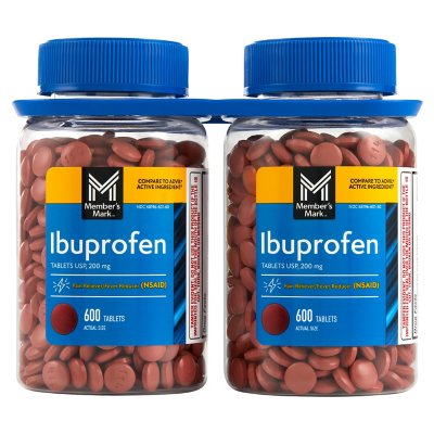 Member's Mark Ibuprofen Pain Reliever and Fever Reducer Tablet, 200 mg ...