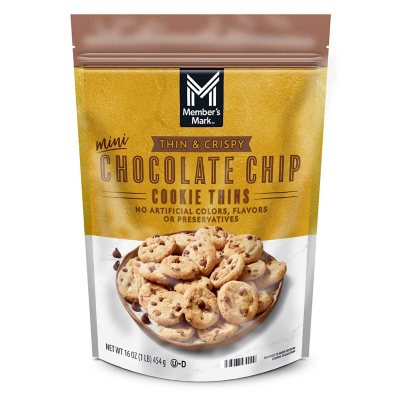 Member's Mark Chocolate Chip Cookie Thins, 16 oz. - Sam's Club